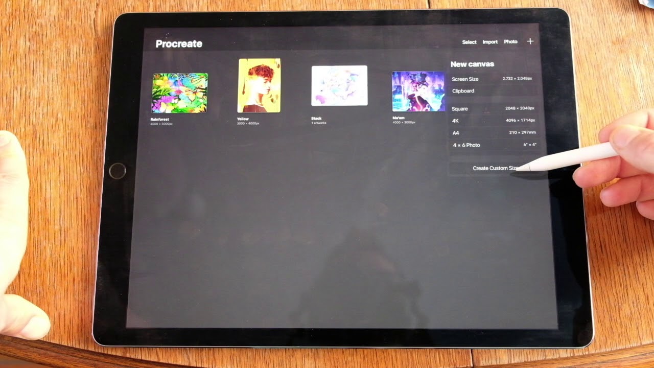 Werkomgeving Procreate: galerij en teken-interface - YouTube