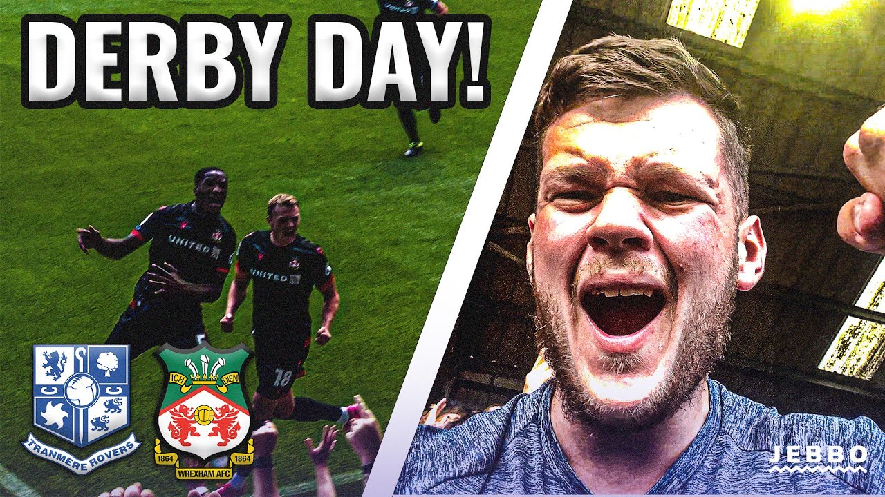 DERBY DAY SCENES! AARON HAYDEN WINS IT FOR WREXHAM! | TRANMERE ROVERS 0 ...