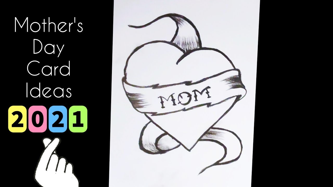 Mother's Day Drawing EASY || Mother Day Card Ideas - YouTube