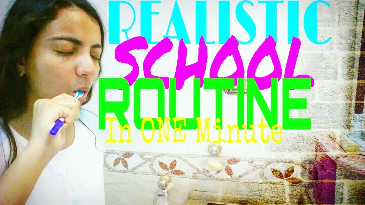 REALISTIC School Morning Routine in ONE MINUTE (HD) - YouTube