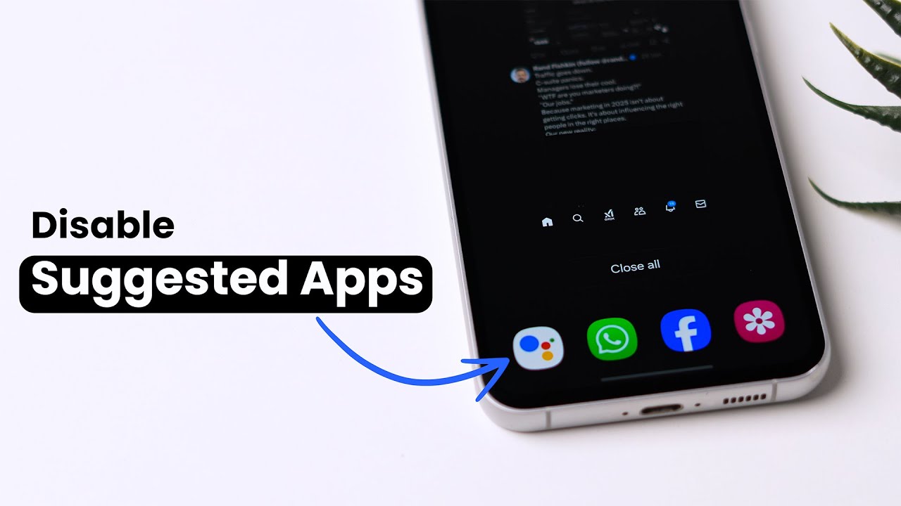 How to Disable Suggested Apps on Samsung Device? - YouTube