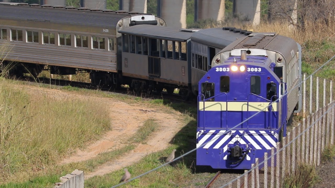 Trem de pasageiros em Salto - Locomotiva Diesel U5B Serra Verde - YouTube