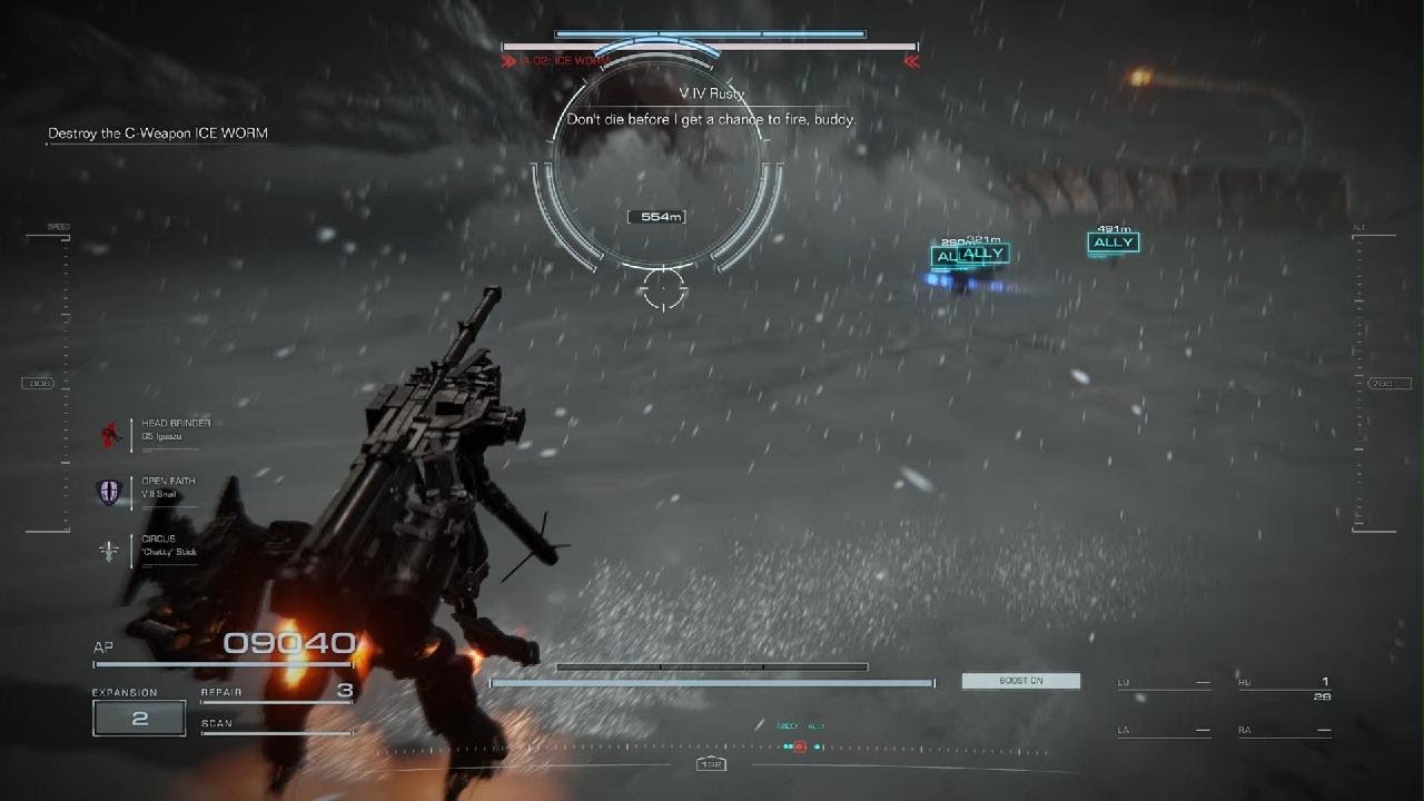 Armored Core 6 - Destroy ice worm -Semi Melee only - YouTube