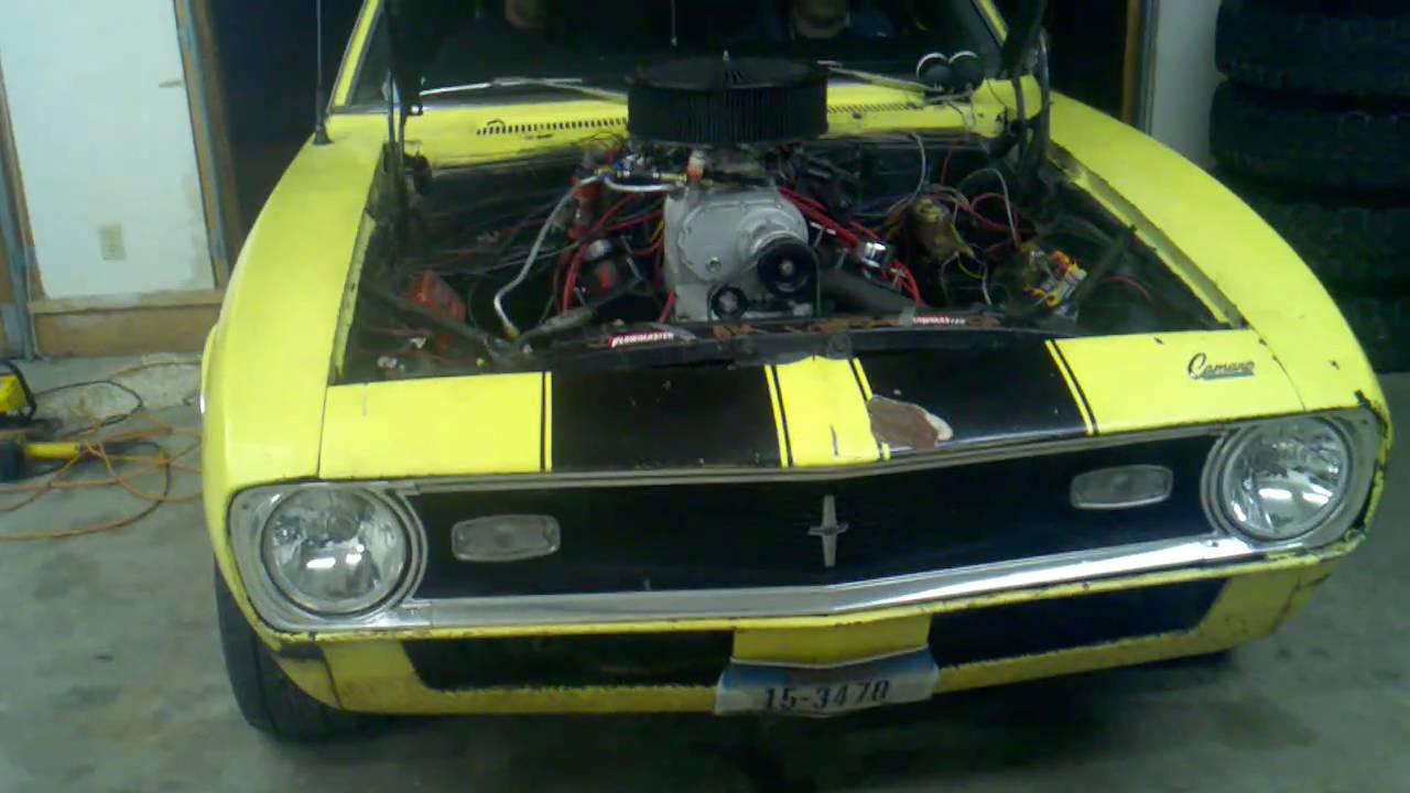 camaro small block with blower - YouTube