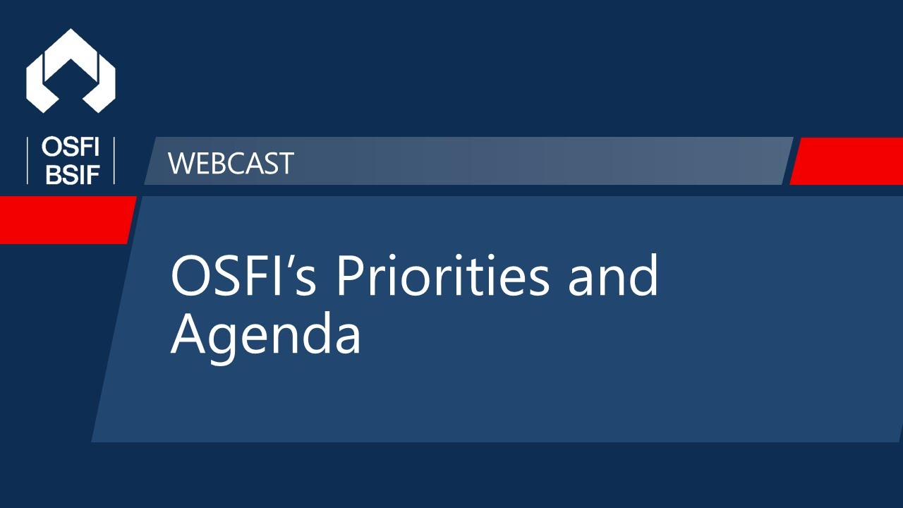 OSFI’s Priorities and Agenda - YouTube