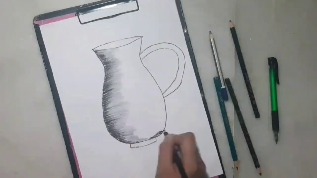 Jug pencil shading for beginners - YouTube