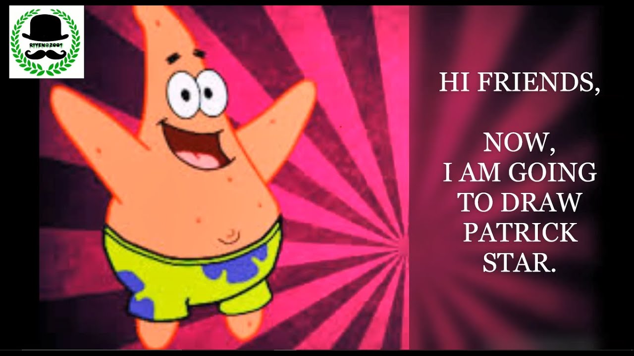 How to draw a simple Patrick Star. #RiveneswaranChandrank - YouTube