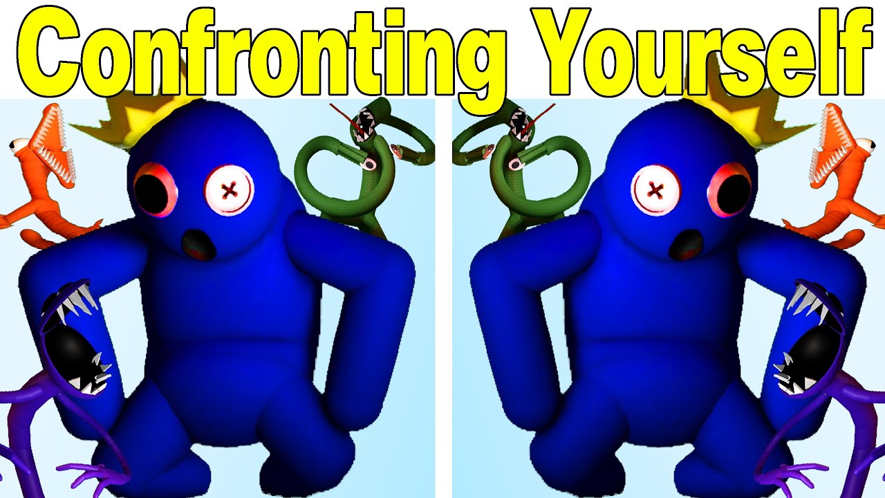 FNF x Rainbow Friends Blue Confronting Yourself (Roblox Rainbow Friends ...
