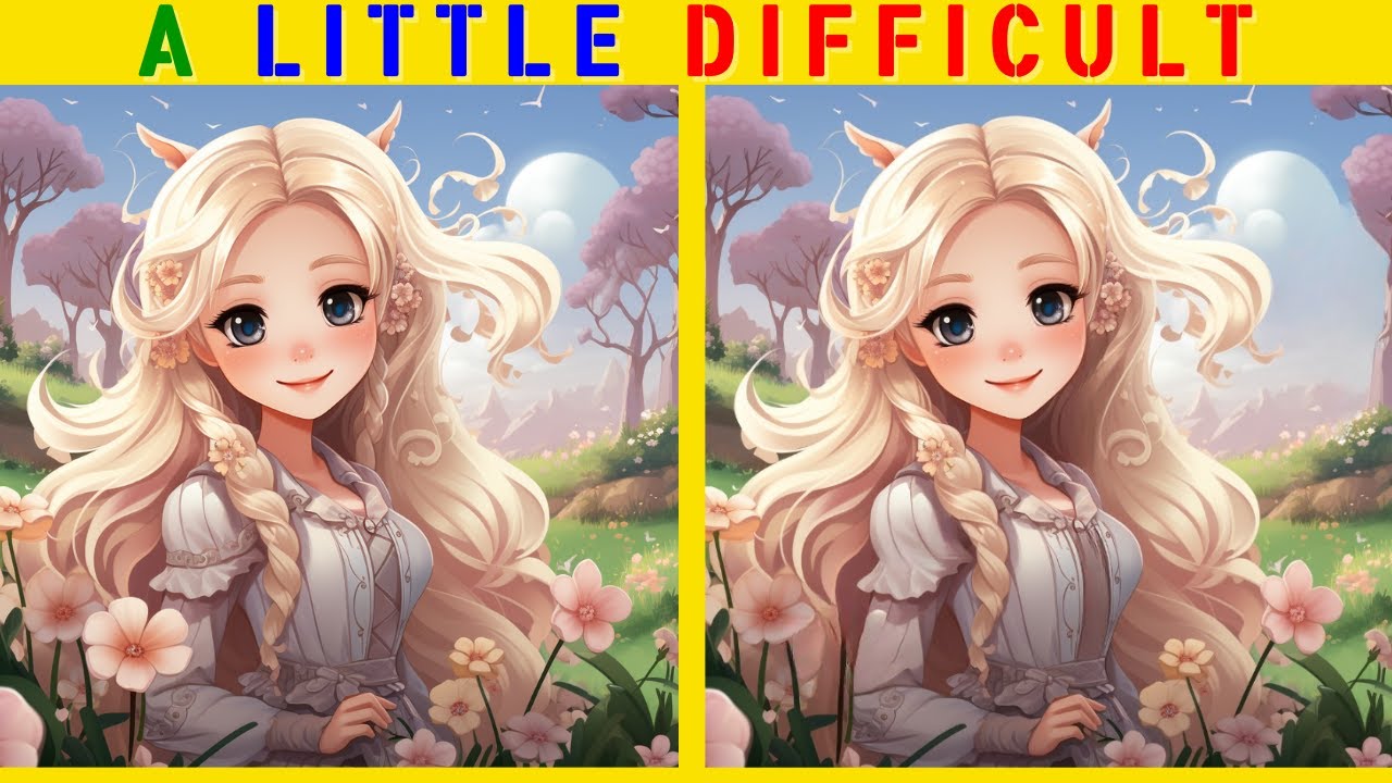 ★Spot and Find the 5 Differences★ A Little Difficult Test Your Eyes ...
