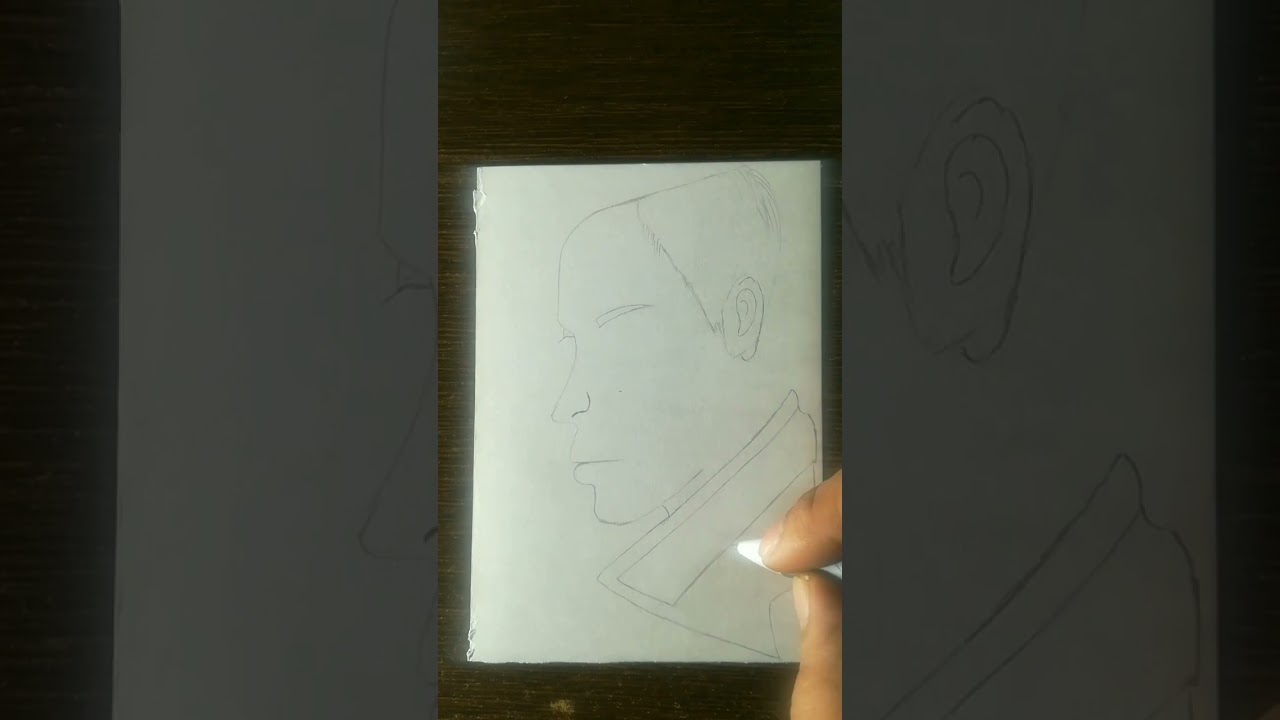 Man face pencil skatch | easy & simple face skatch#shorts#viral - YouTube