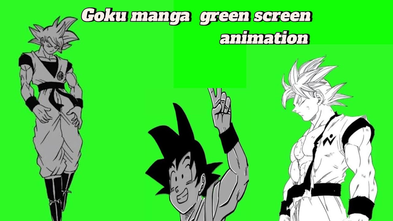 Goku manga green screen animation | Fusion editz - YouTube