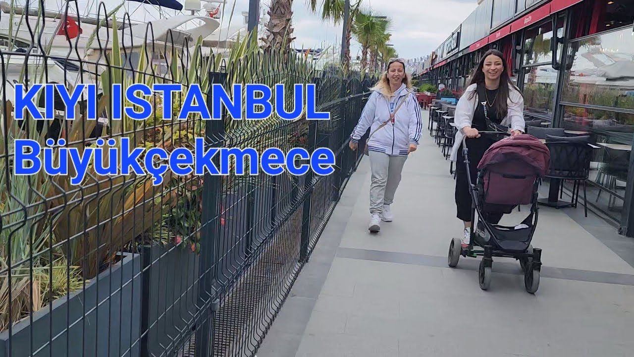 ISTANBUL BEACH SAHIL MARINA | Büyükçekmece| Turkey Walking Tour| KIYI ...