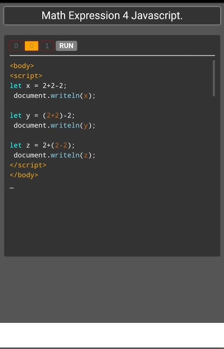 Math Expression 4 Javascript. - YouTube