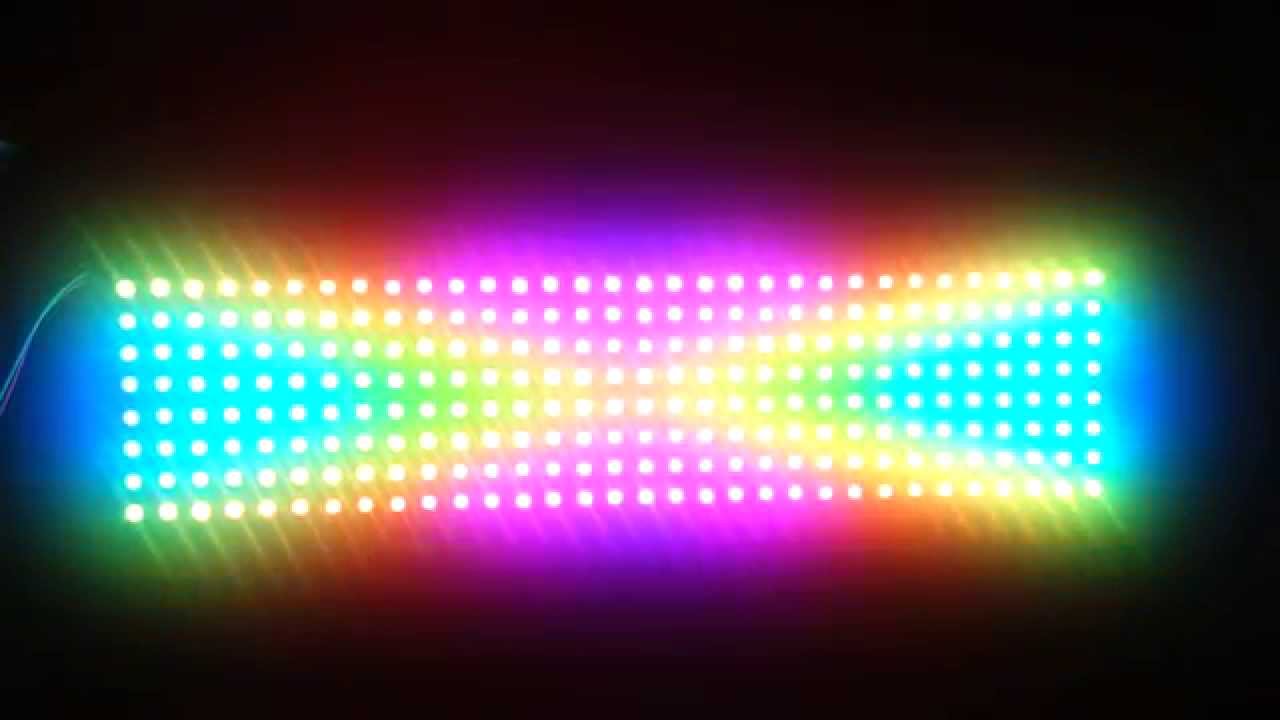 8*32 256 WS2812B RGB LED Flexible Matrix Panel - YouTube
