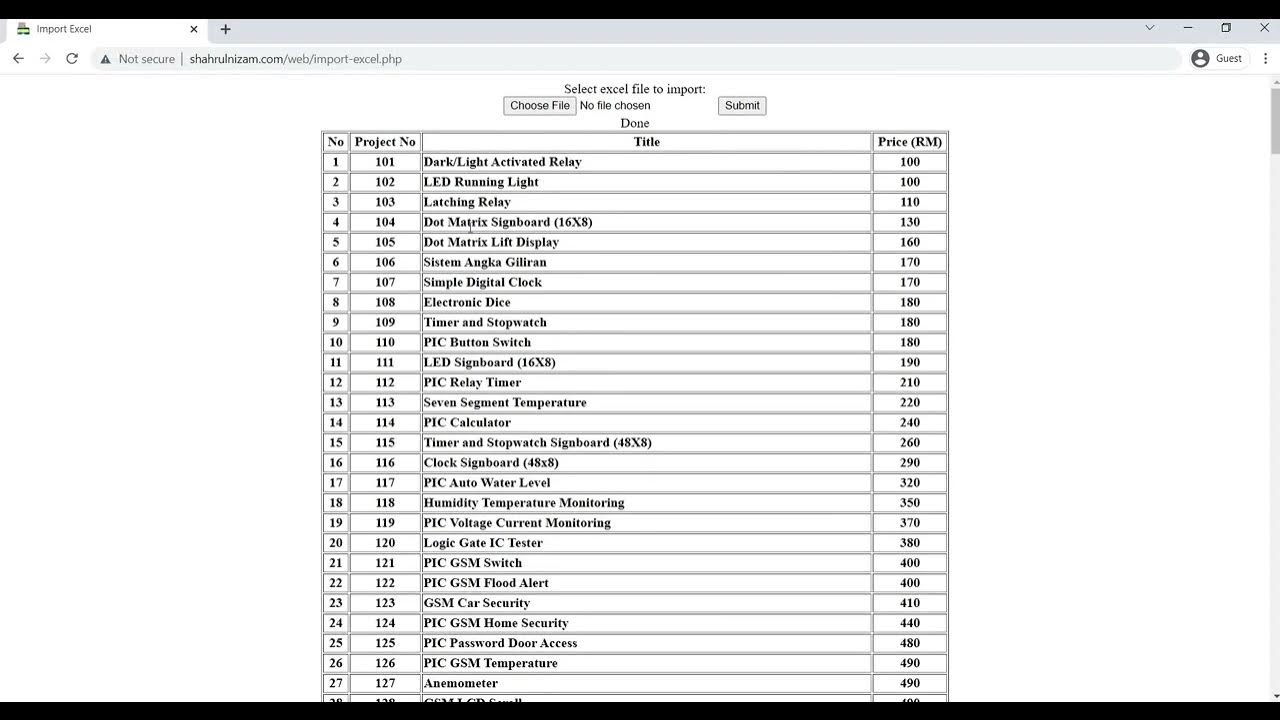 Phpexcel Import Data From Excel Youtube