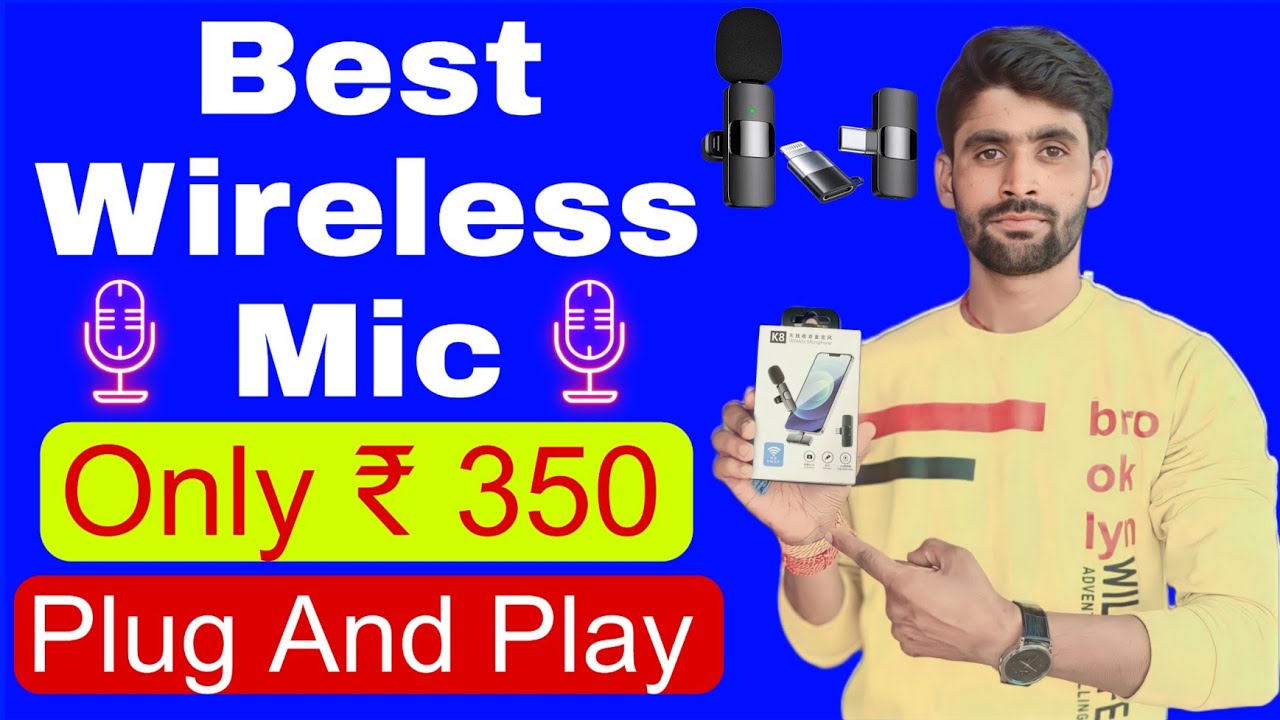 Best Mic For New Youtuber 2024 | Sasta Wireless Mic | Price ₹350 | Best ...