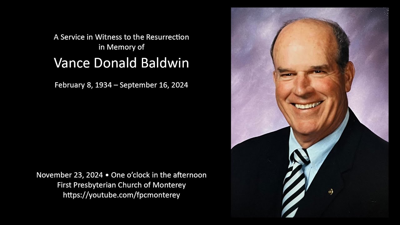 Vance Baldwin Memorial Service - YouTube