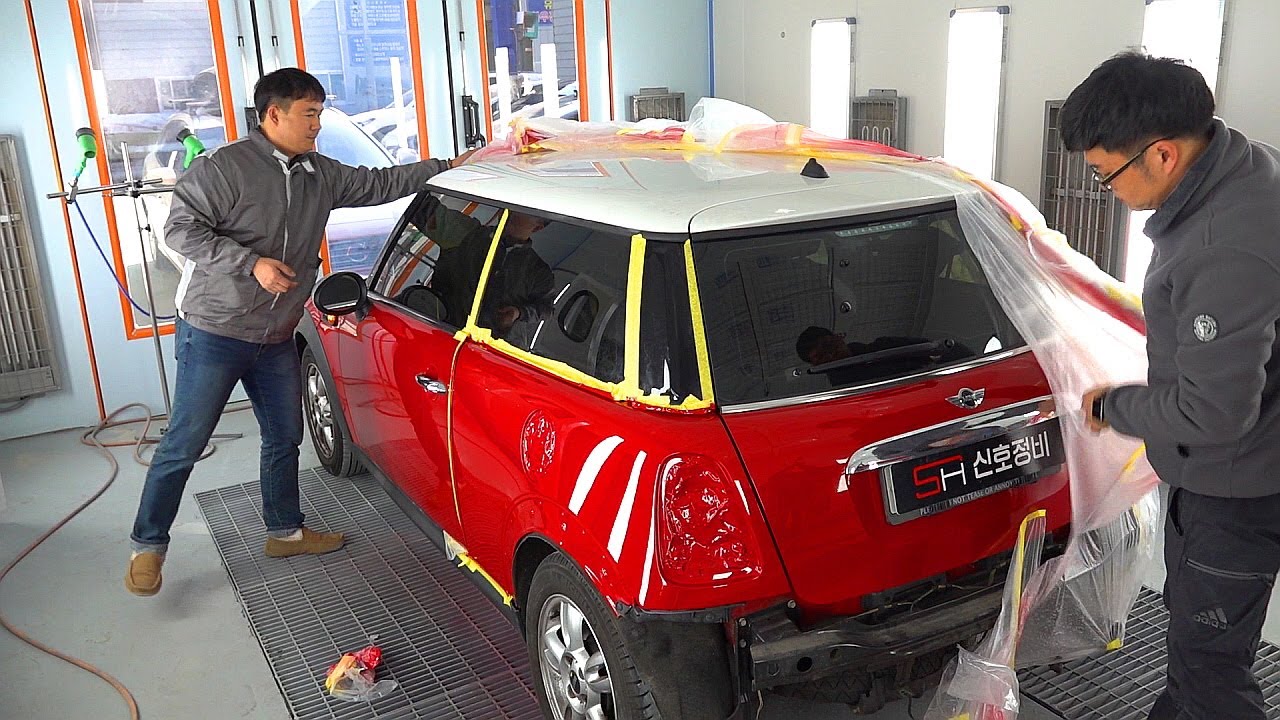 Process of Making an Automobile Paint Heat Treatment Booth. Korea’s First-Class Repair Shop ...