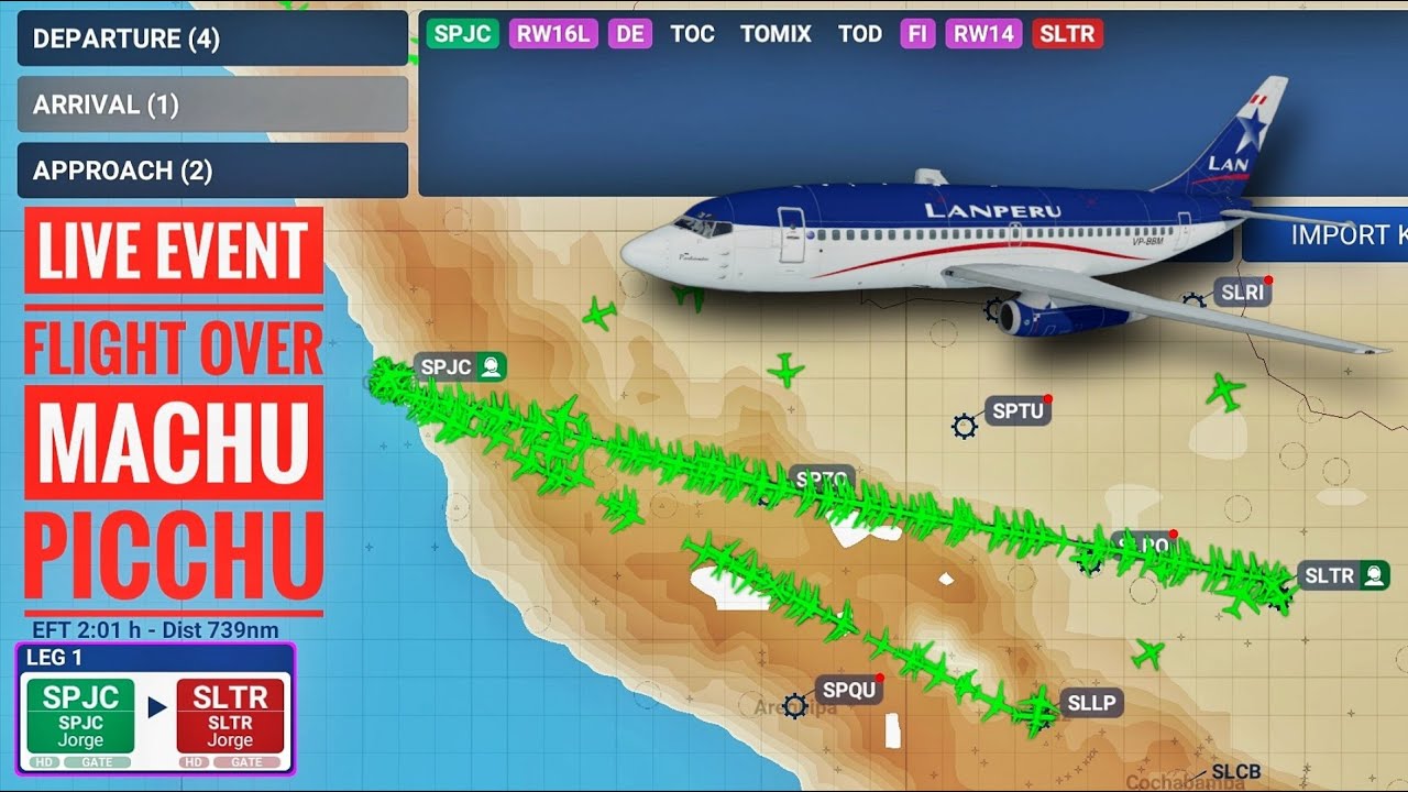 🔴Live streaming Flight Over Machu Picchu Event | Real Flight Simulator ...