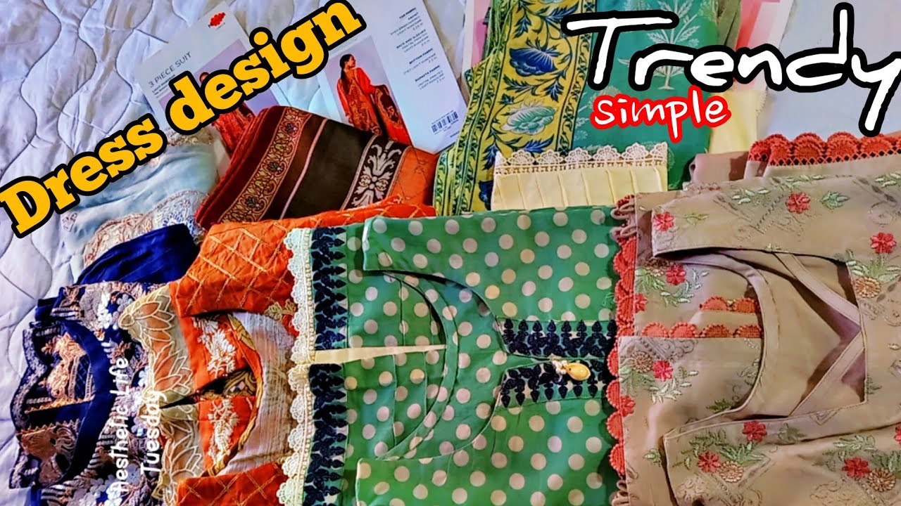 How to desing your daily wear dresses/Simple stylish and trendy suits ...