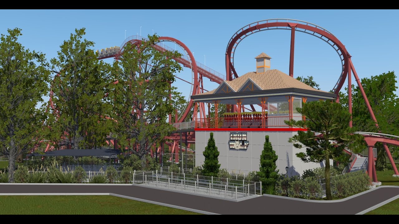 Iron Wolf - Six Flags Great America [NoLimits 2] - YouTube