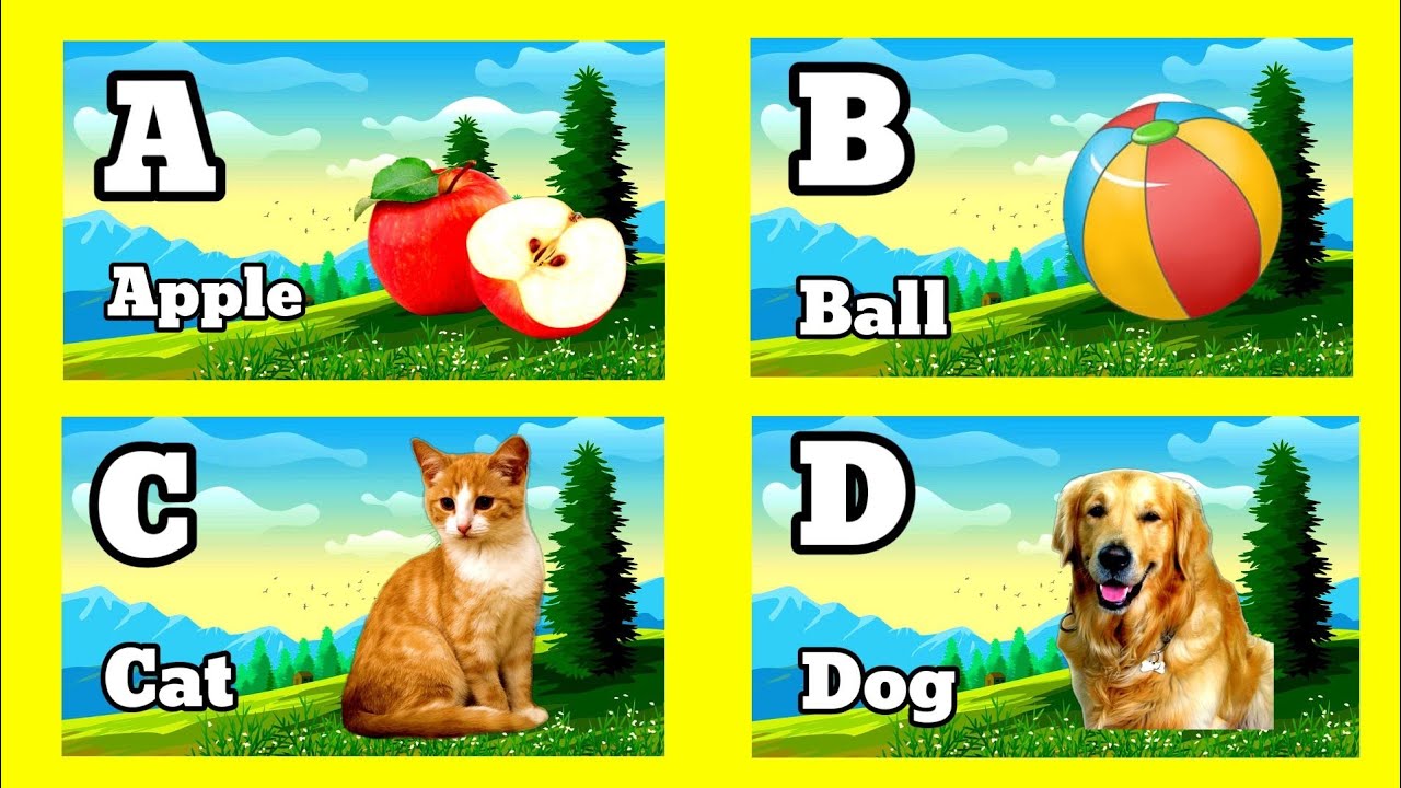 A for Apple B for Ball | C for Cat D for Dog | abc phonics song | abcd ...
