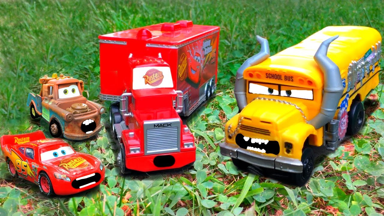 Disney Pixar Cars Red Mack Hauler Saves Miss Fritter On Fire Dreams ...