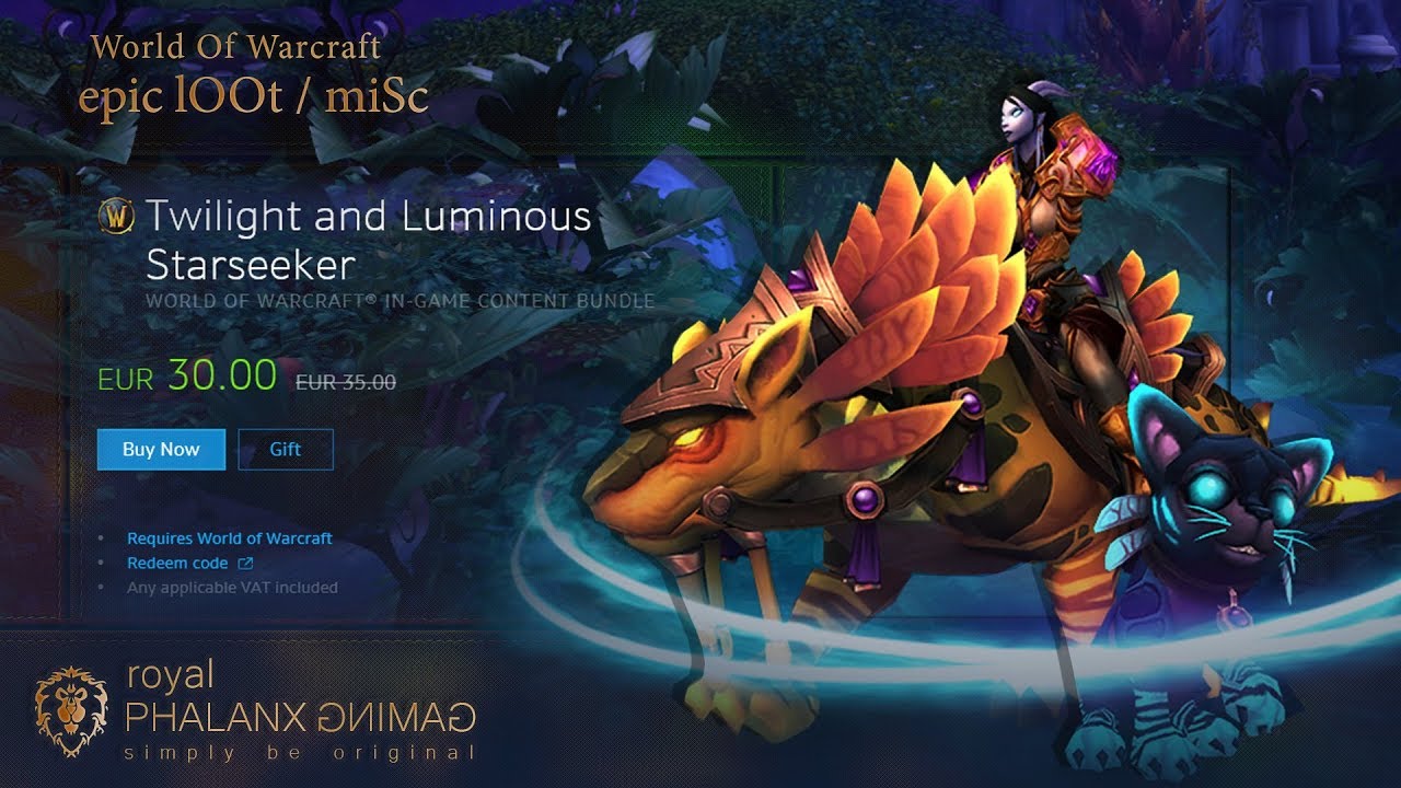 Blizzard Shop Mount & PET-Twilight and Luminous Starseeker - YouTube