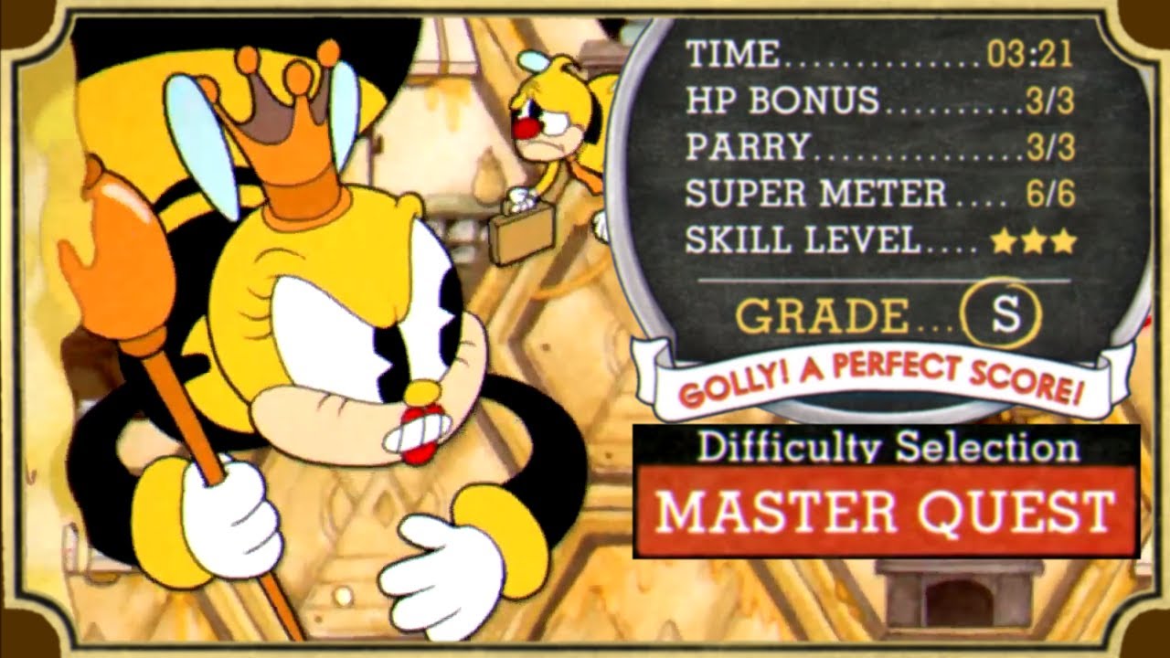 Cuphead: Master Quest / Hitless / Honeybottoms / S-Rank / Mod / 3:21 ...
