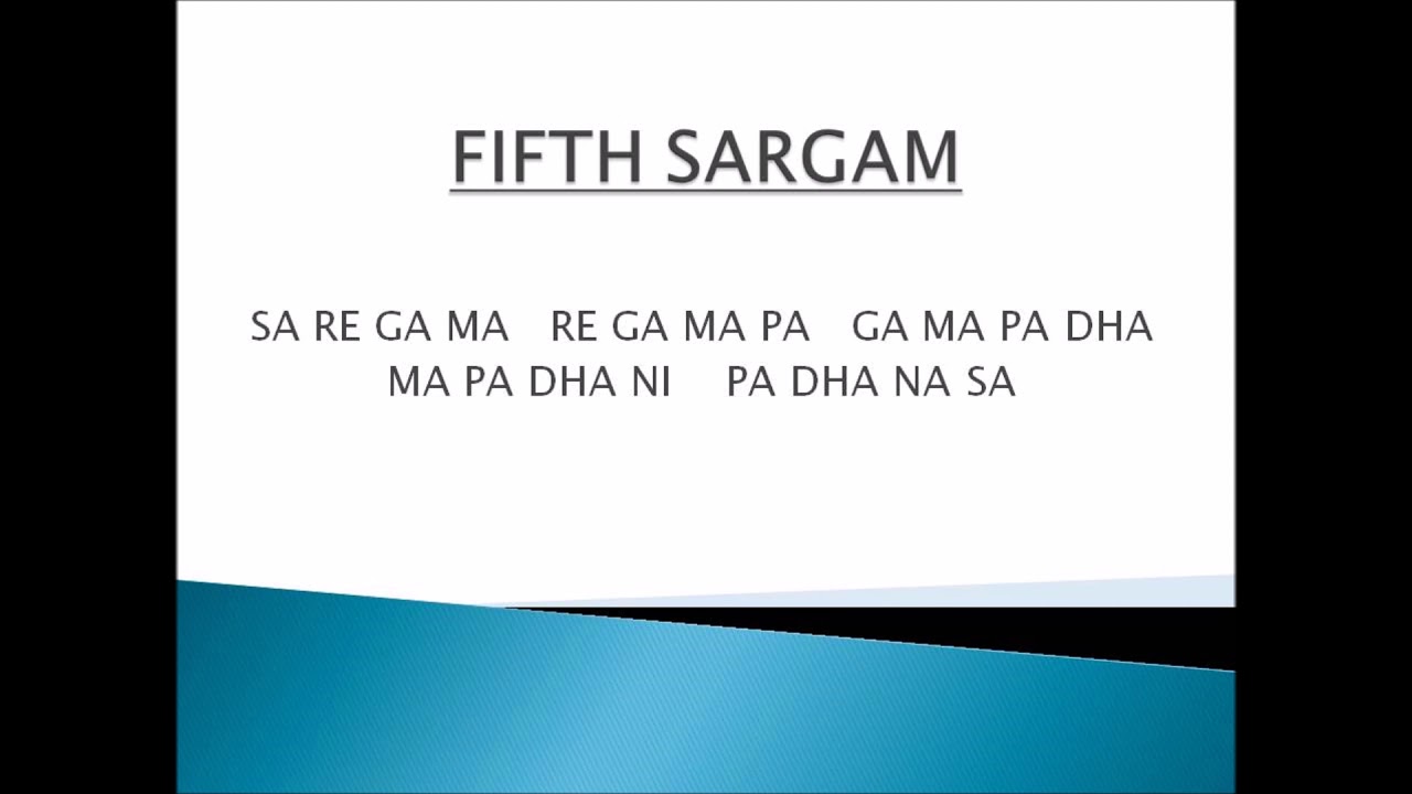 FIFTH SARGAM HINDUSTANI CLASSICAL MUSIC - YouTube