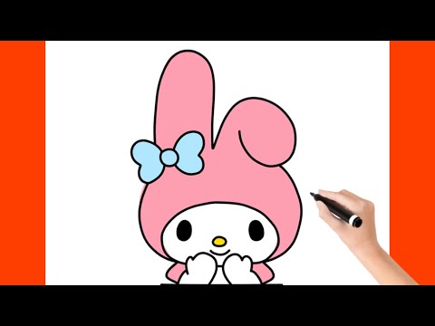 Kolay My Melody Resmi Çizimi Ve Boyama, My Melody Nasıl Çizilir, Sevimli Resim Çizimleri