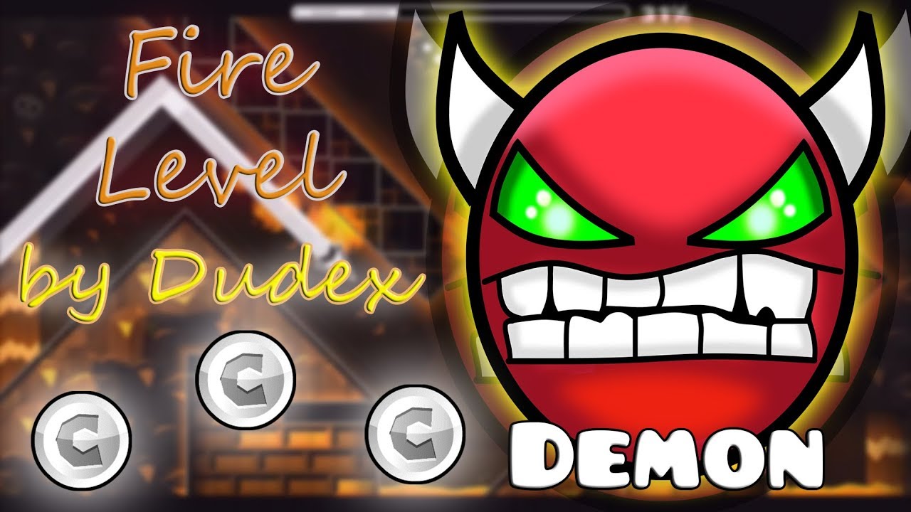 Fire Level by Dudex | Geometry Dash - YouTube