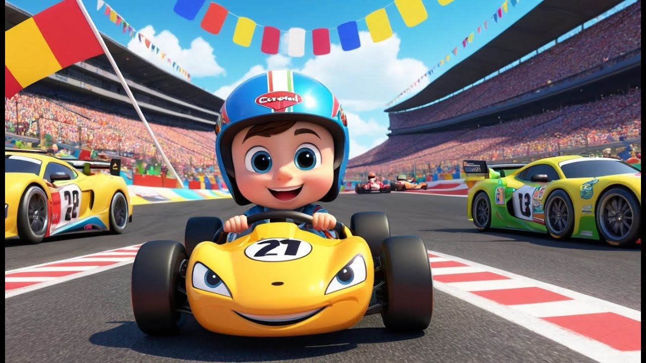 Name the Color in the Racing Car Adventure | Fun Color Song for Kids ...