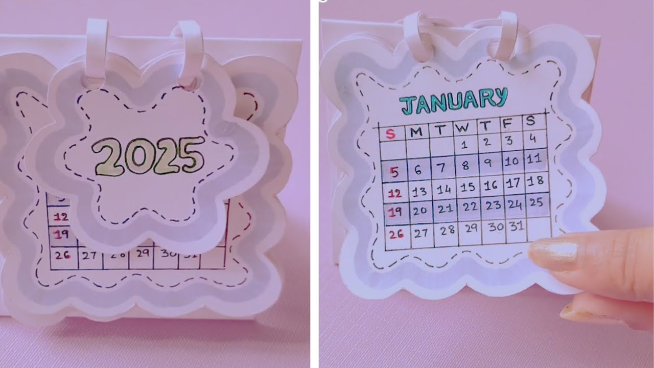 How to make a Cute and Easiest Calander for New Year / School project ...