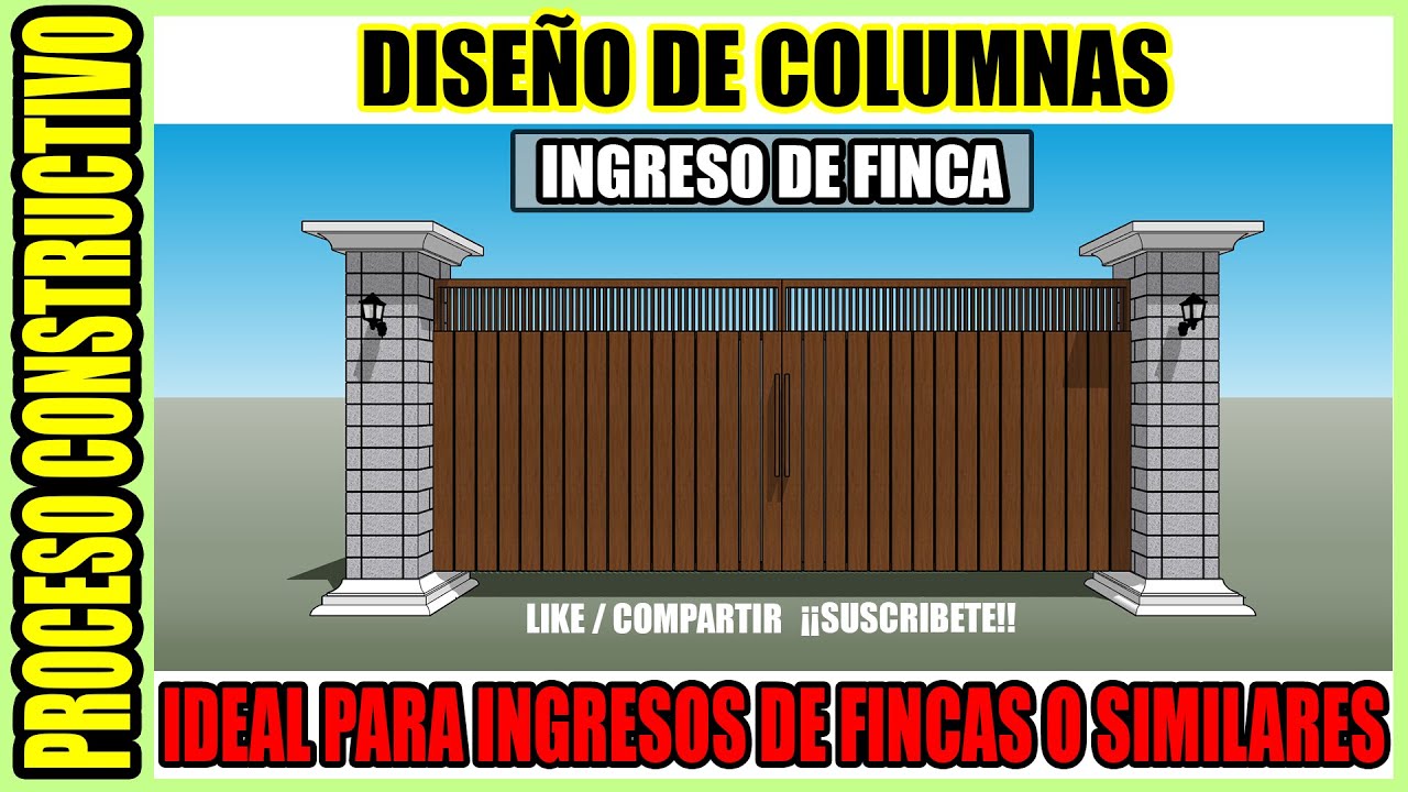 🔴Como diseñar una columna de concreto Y Bloques / Para Ingreso De ...