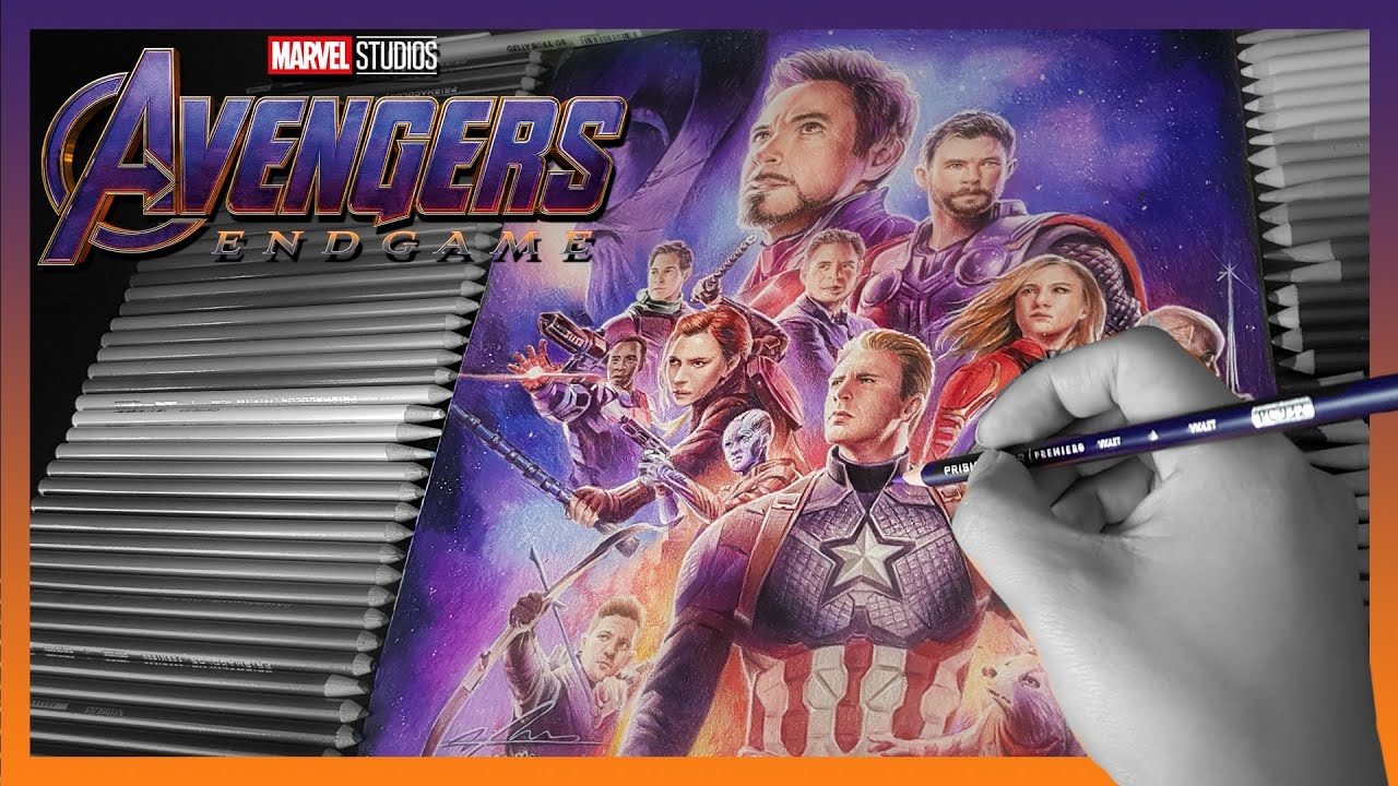 어벤져스 엔드게임 포스터 그리기 (Drawing Avengers ENDGAME Poster) - YouTube