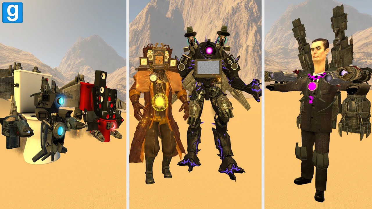 Gmod - Tri-Titan, Titan Clockman đối đầu G-man Multiverse, Upgrade ...