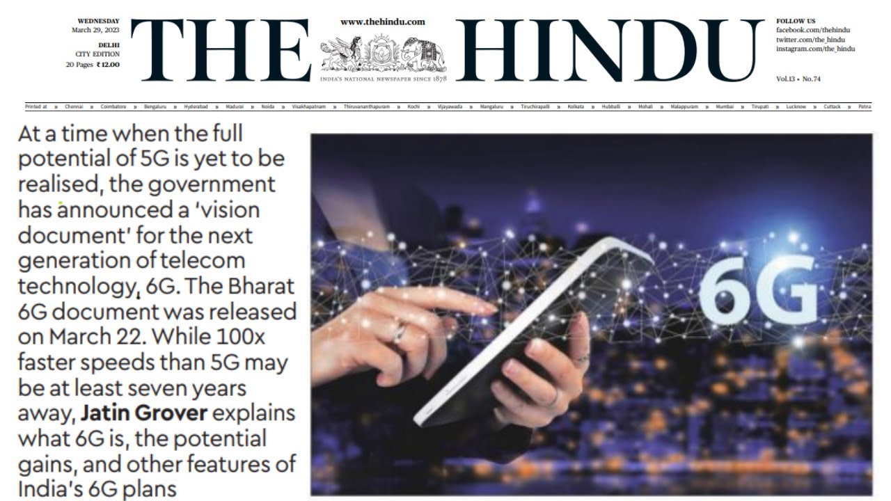 "6G Network" Part-2, English Newspaper Reading Article || By ...