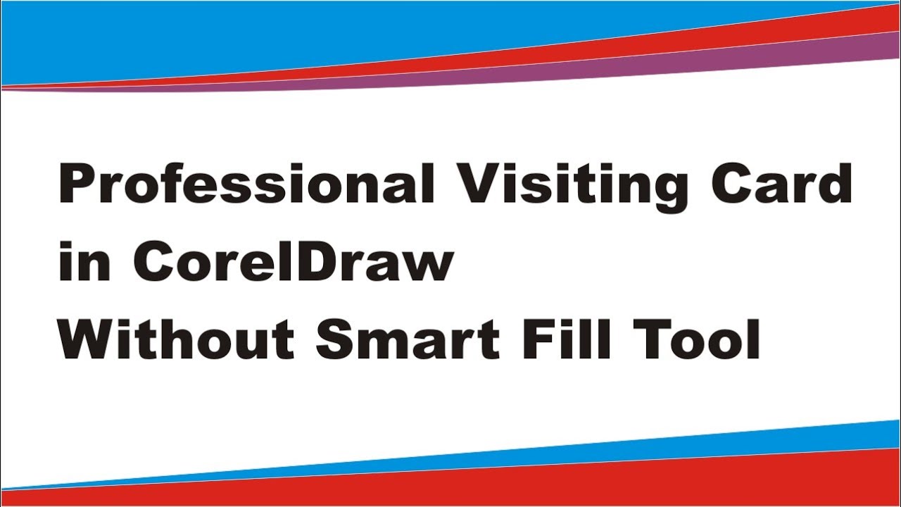 Professional Visiting Card in Corel Draw Without Smart Fill Tool ...