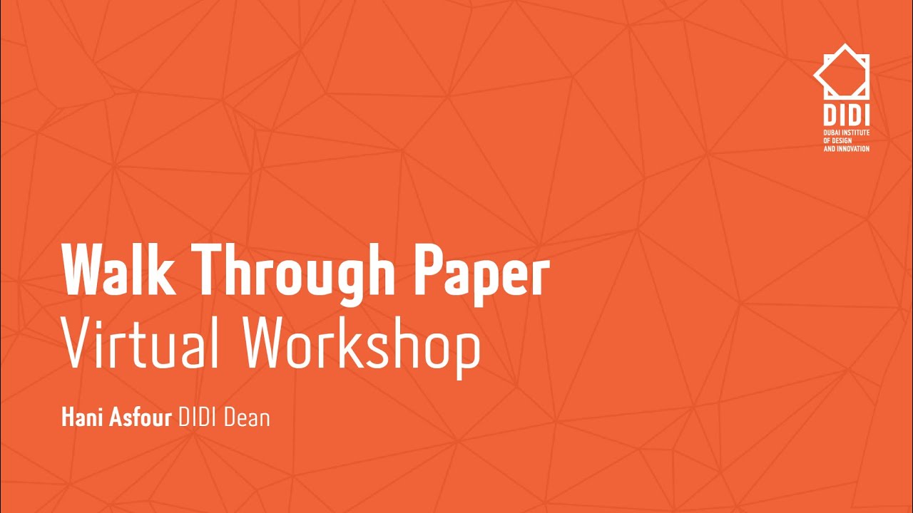 Walk Through A Sheet of Paper Workshop - By Hani Asfour - YouTube