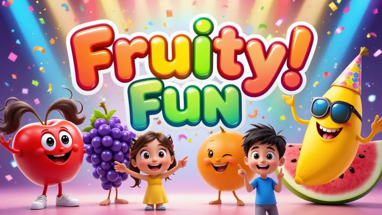 🎶Fruity Fun, One by One!🍎🍌🍊🍇🍉| Learn Fruits with Songs! | Healthy ...