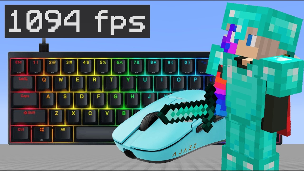 Minecraft 1vs1 Keyboard and Mouse Sounds ASMR - YouTube