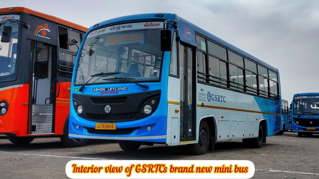 Interior view of GSRTC's brand new mini bus - YouTube