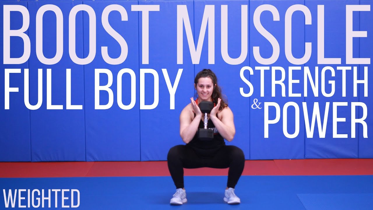 Weighted Strength Full Body Workout | Strength & Power | Dumbbell or ...
