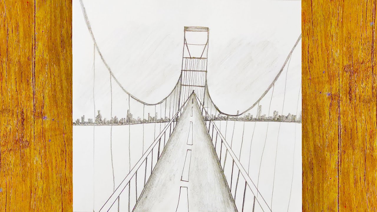 bridge drawing |drawing bridge | how to draw a bridge | drawing bridge ...