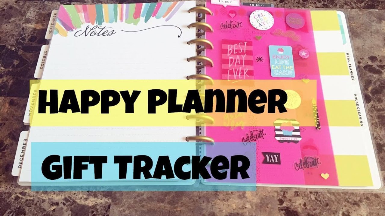 Planner Gift Tracker // Happy Planner - YouTube