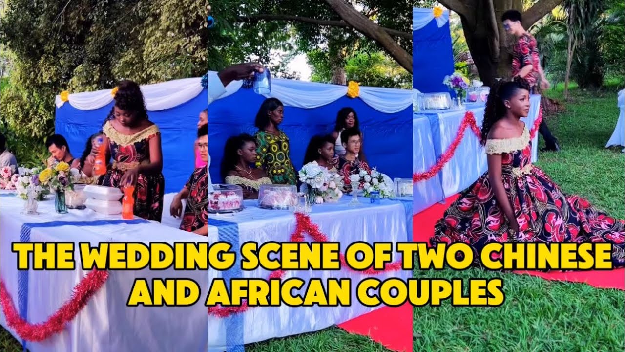 The grand wedding of two Chinese-African couples - YouTube
