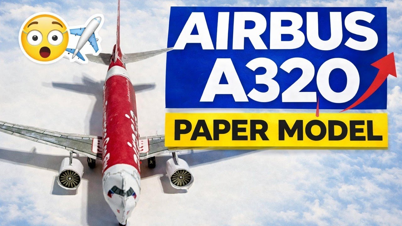 ️ I Built a Realistic Airbus A320 Paper Model | Full Build #AirbusA320 ...