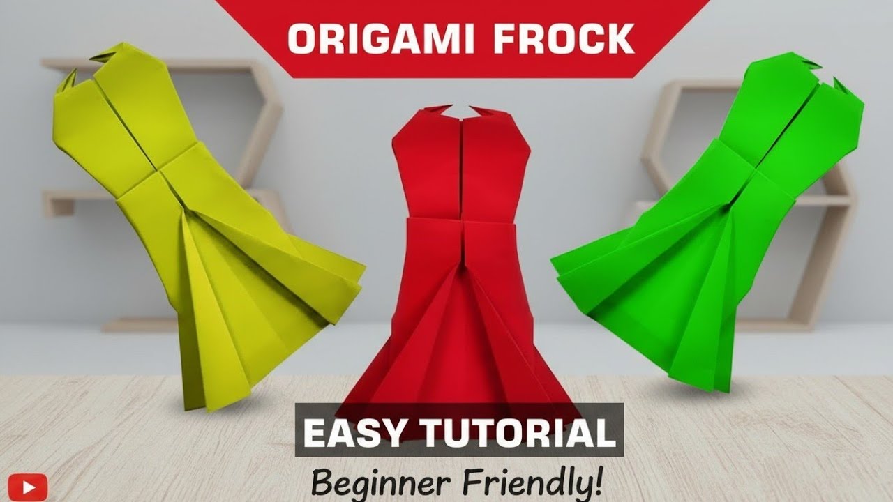 How To Make Paper Dress without Glue | Paper Craft [Tabrez Arts] - YouTube