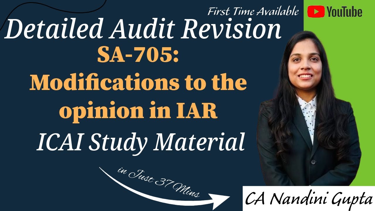 📢 Detailed Audit Revision || SA-705 in Just 37 Minutes || Must-Watch II ...